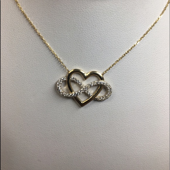 Jewelry | New 14k Gold Heart Infinity Pendant | Poshmark